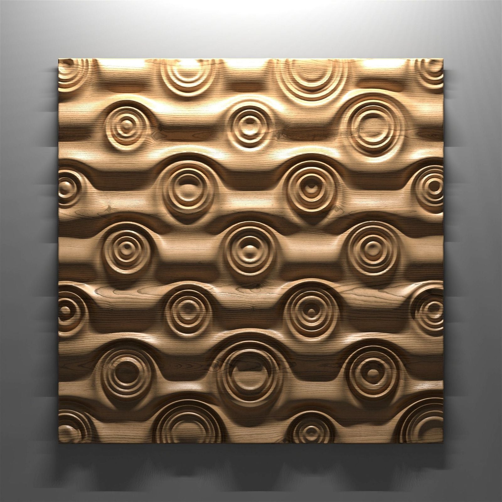 Bas-relief "Rippled Wave Wall" 3d file for CNC – Bonitum CNC Model Studio
