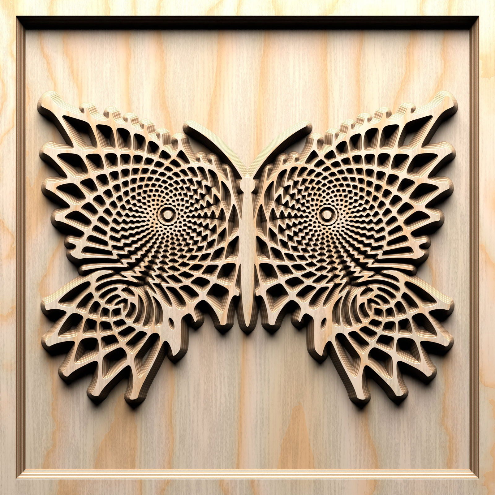 Butterfly vector file for V-bit carving AUG_X13 – Bonitum CNC Model Studio