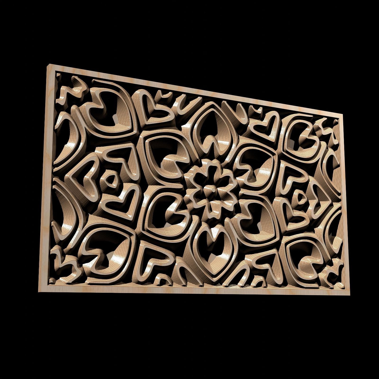 HEX1-3 Seamless Floral Pattern for CNC machining – Bonitum CNC Model Studio