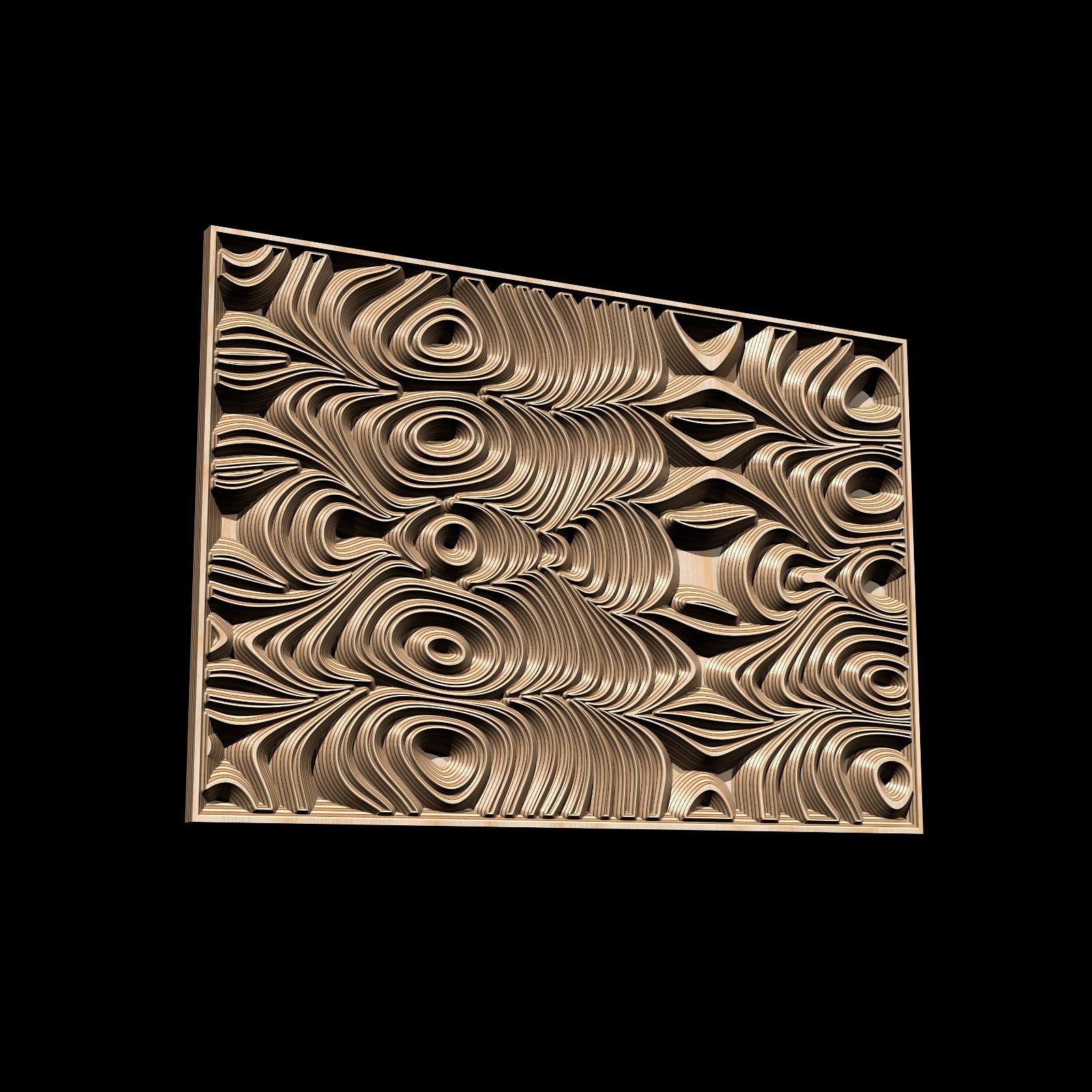 Jungle91 Wavy pattern Vector file for V- bit carving – Bonitum CNC ...