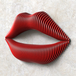 Parametric wall art COOL LIPS V4 CNC cutting file – Bonitum CNC Model ...