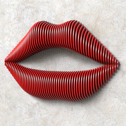 Parametric wall art COOL LIPS V4 CNC cutting file – Bonitum CNC Model ...
