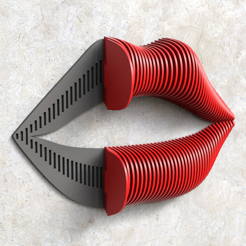 Parametric wall art COOL LIPS V4 CNC cutting file – Bonitum CNC Model ...