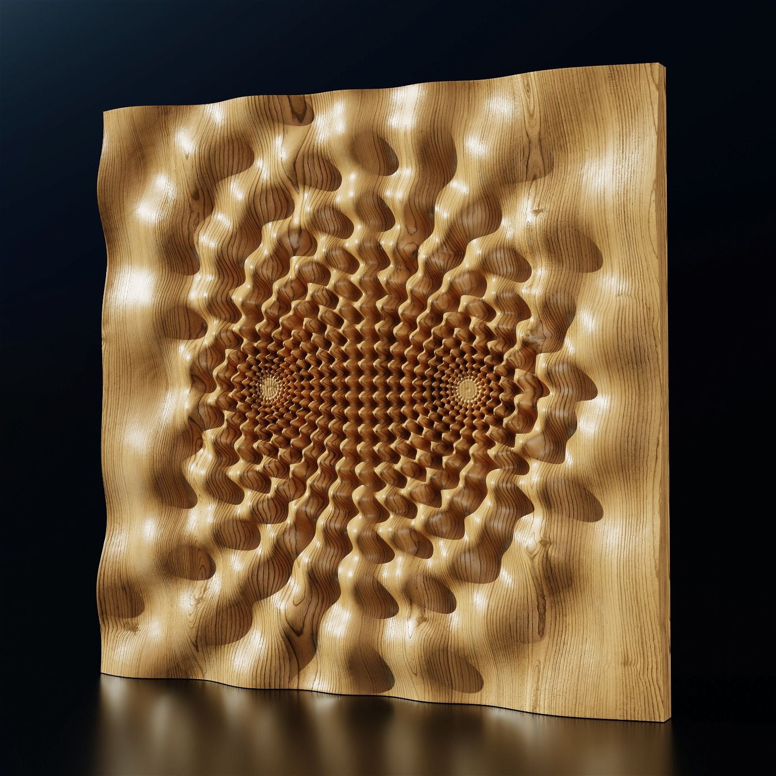 Magnetic field waves 3D relief model TESLA 2 – Bonitum CNC Model Studio