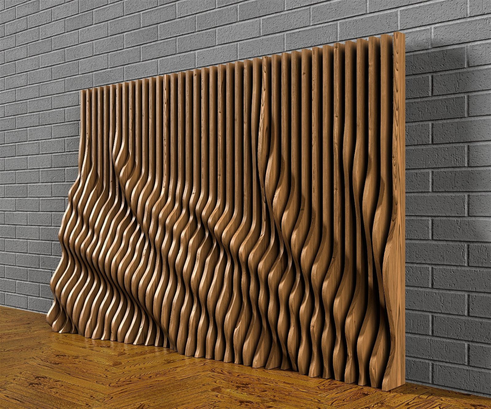Parametric "Wave wall 2" CNC cutting file custom size – Bonitum CNC ...