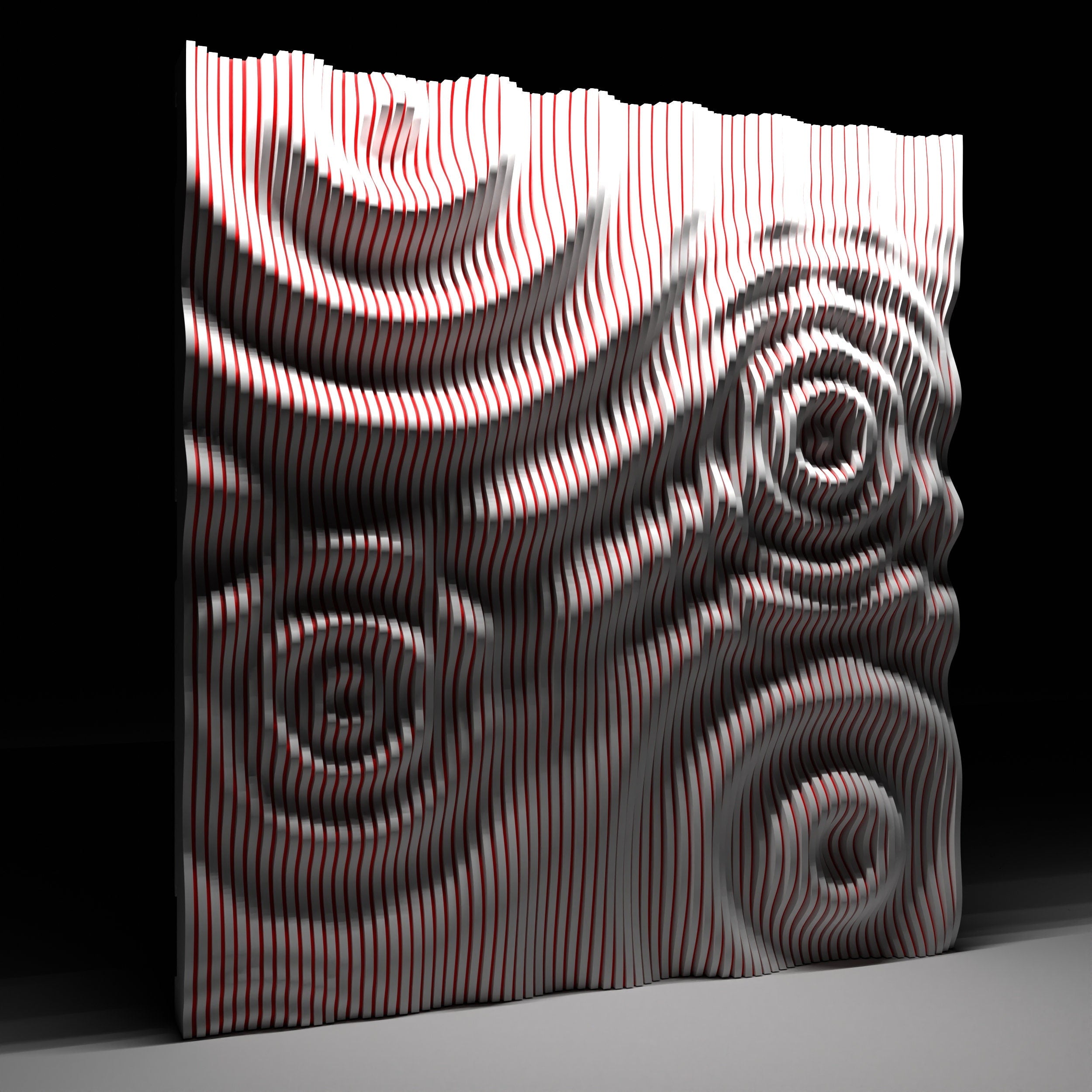 Parametric Wave Wall 71TV2 with sound insulation layers CNC – Bonitum ...