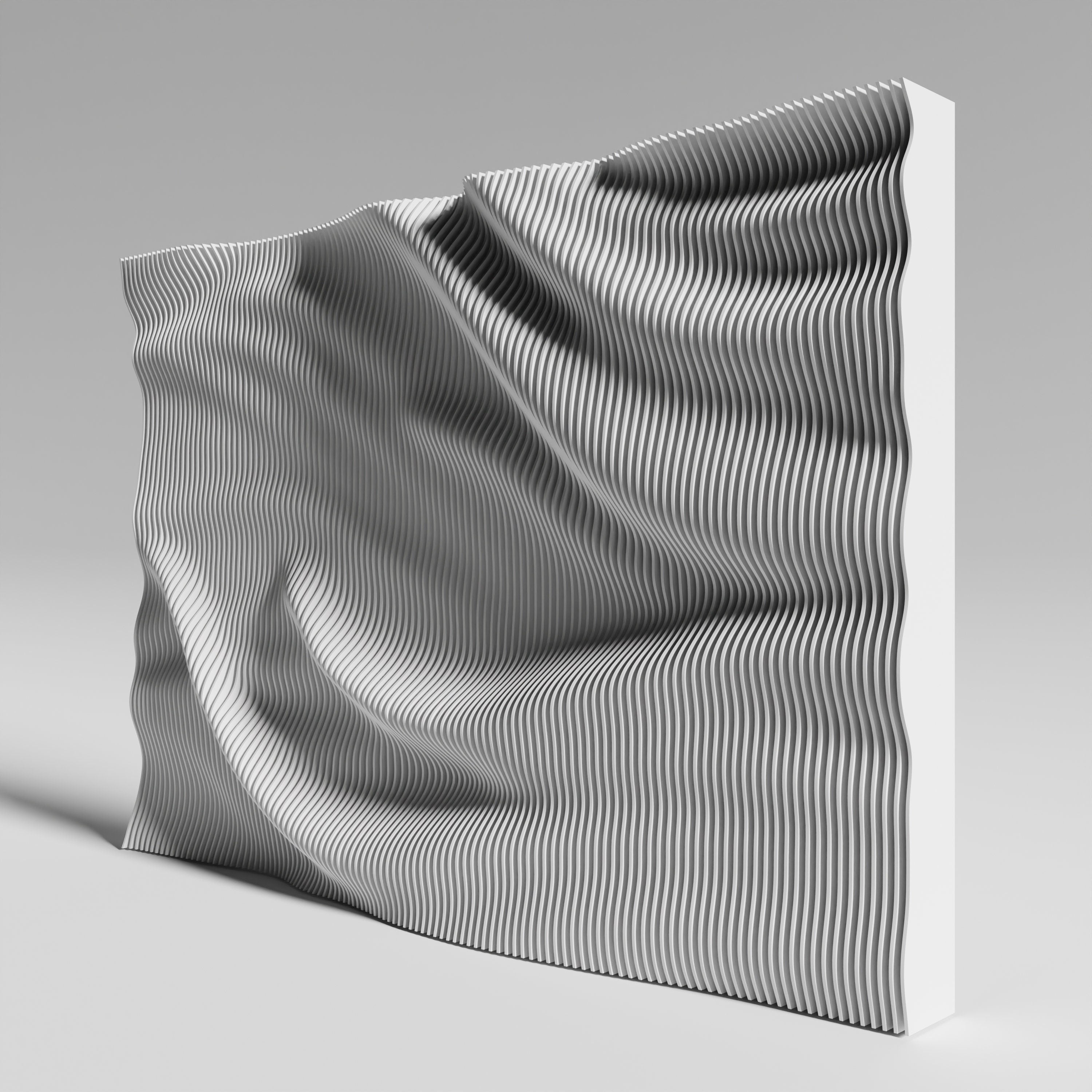 Parametric "Wave wall 4" CNC cutting file – Bonitum CNC Model Studio