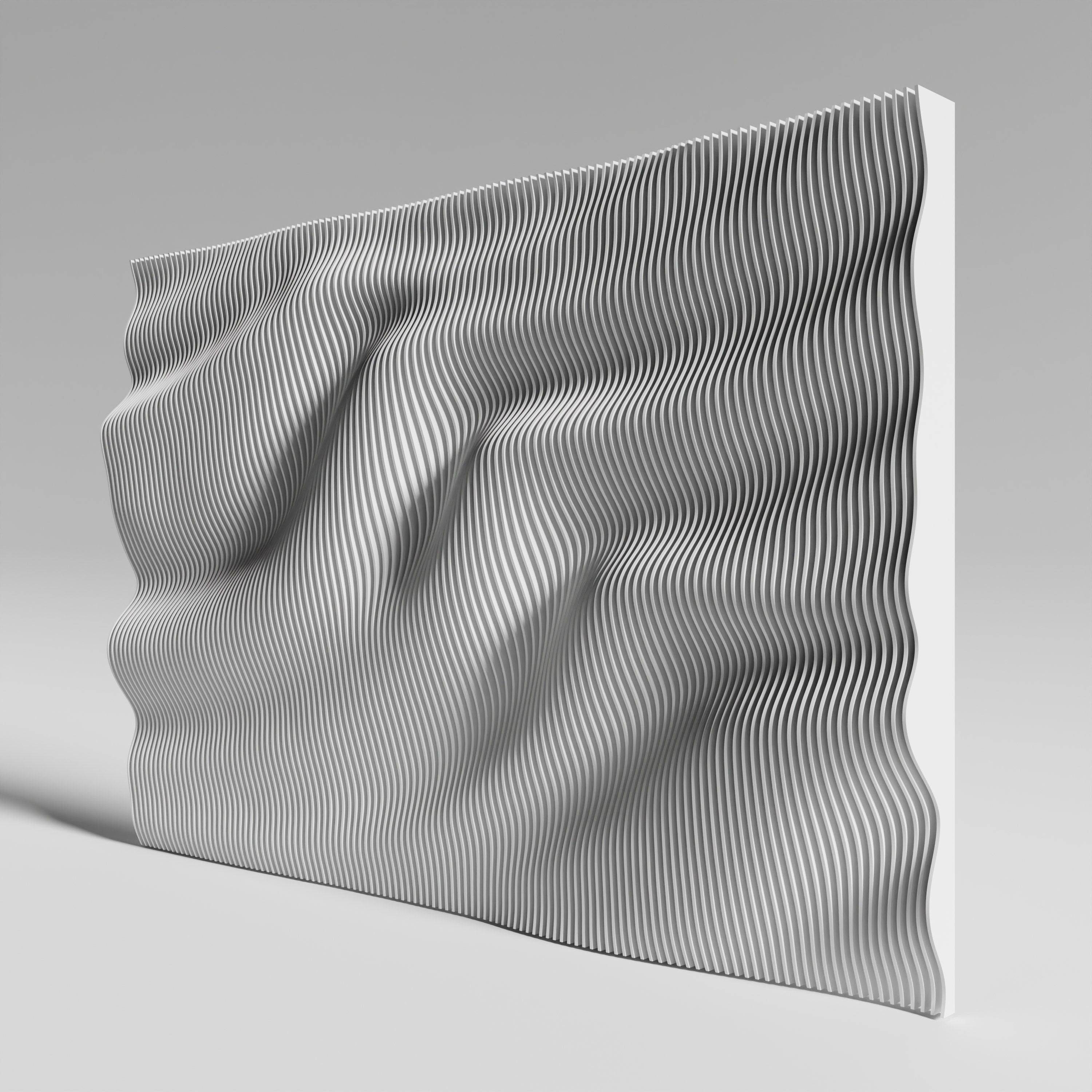 Parametric "Wave wall 5" CNC cutting file – Bonitum CNC Model Studio