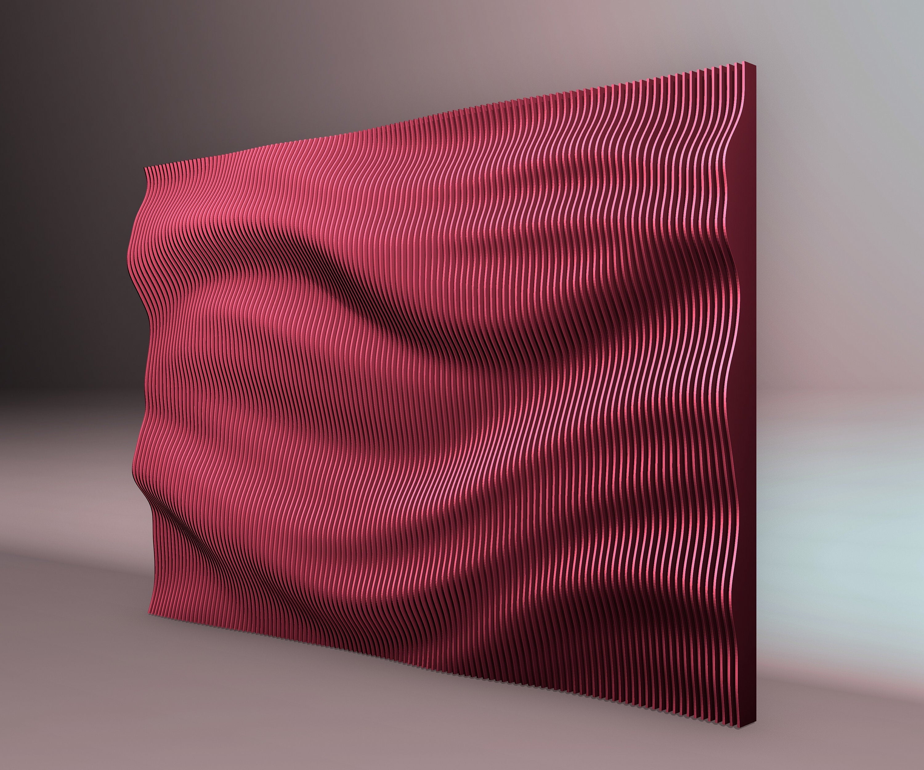 Parametric "Wave wall 7" CNC cutting file – Bonitum CNC Model Studio