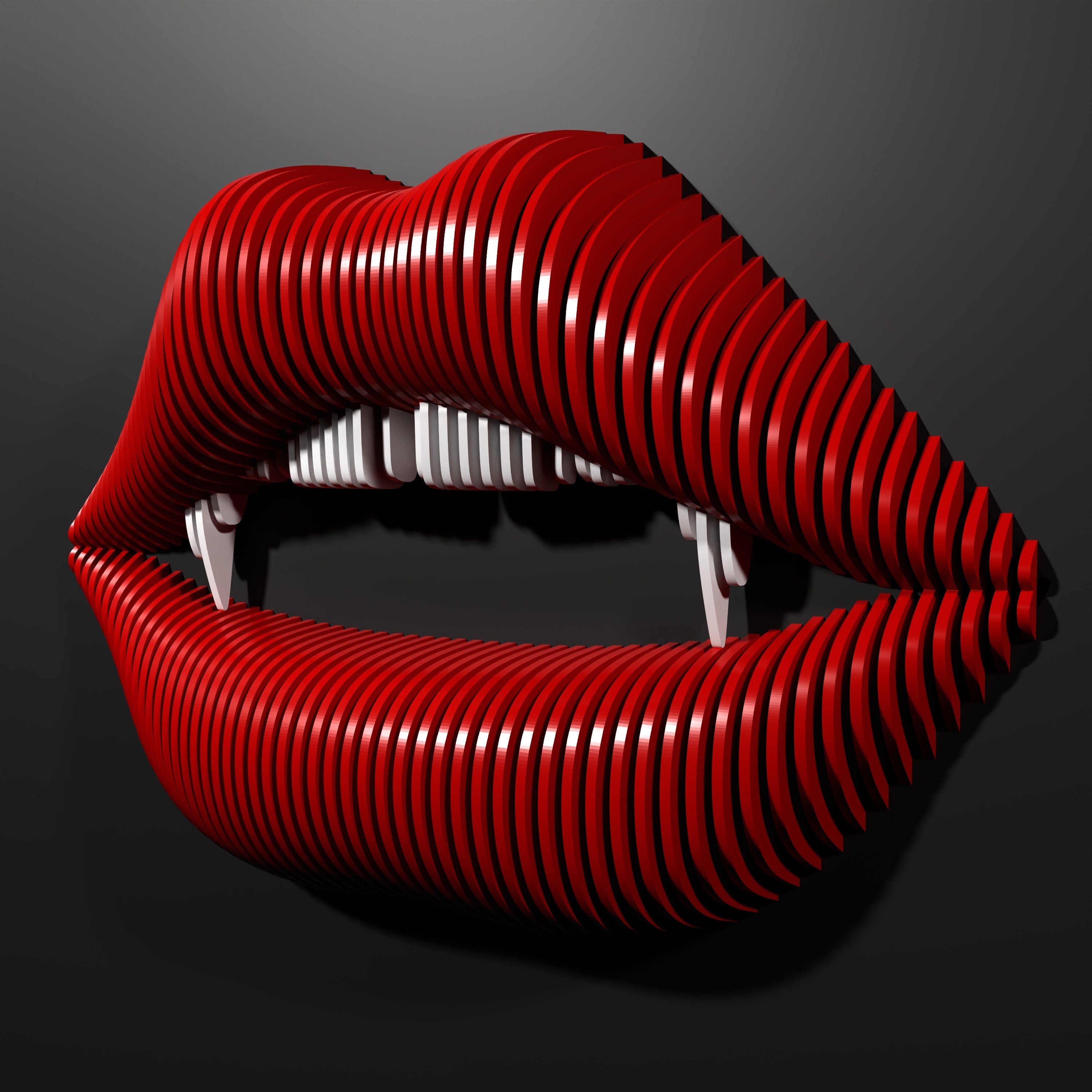 Parametric wall art VAMPIRE LIPS CNC cutting file – Bonitum CNC Model ...