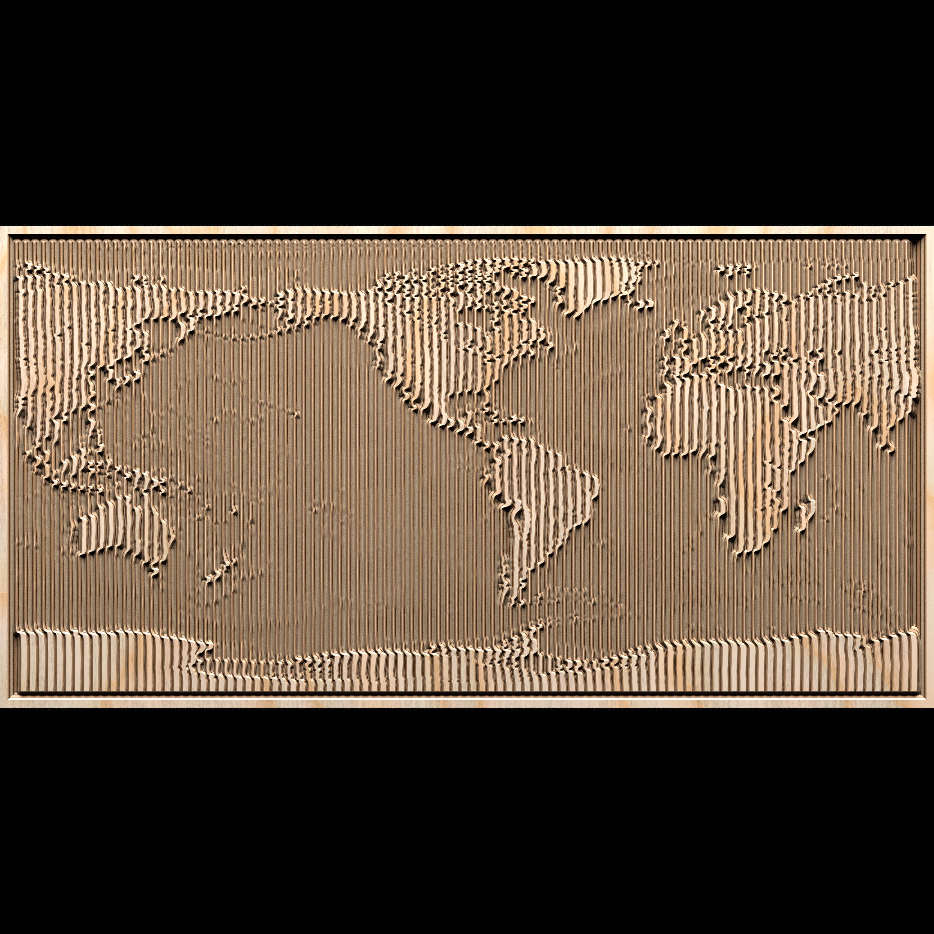 World Map CNC V-Carve vector file for engraving – Bonitum CNC Model Studio