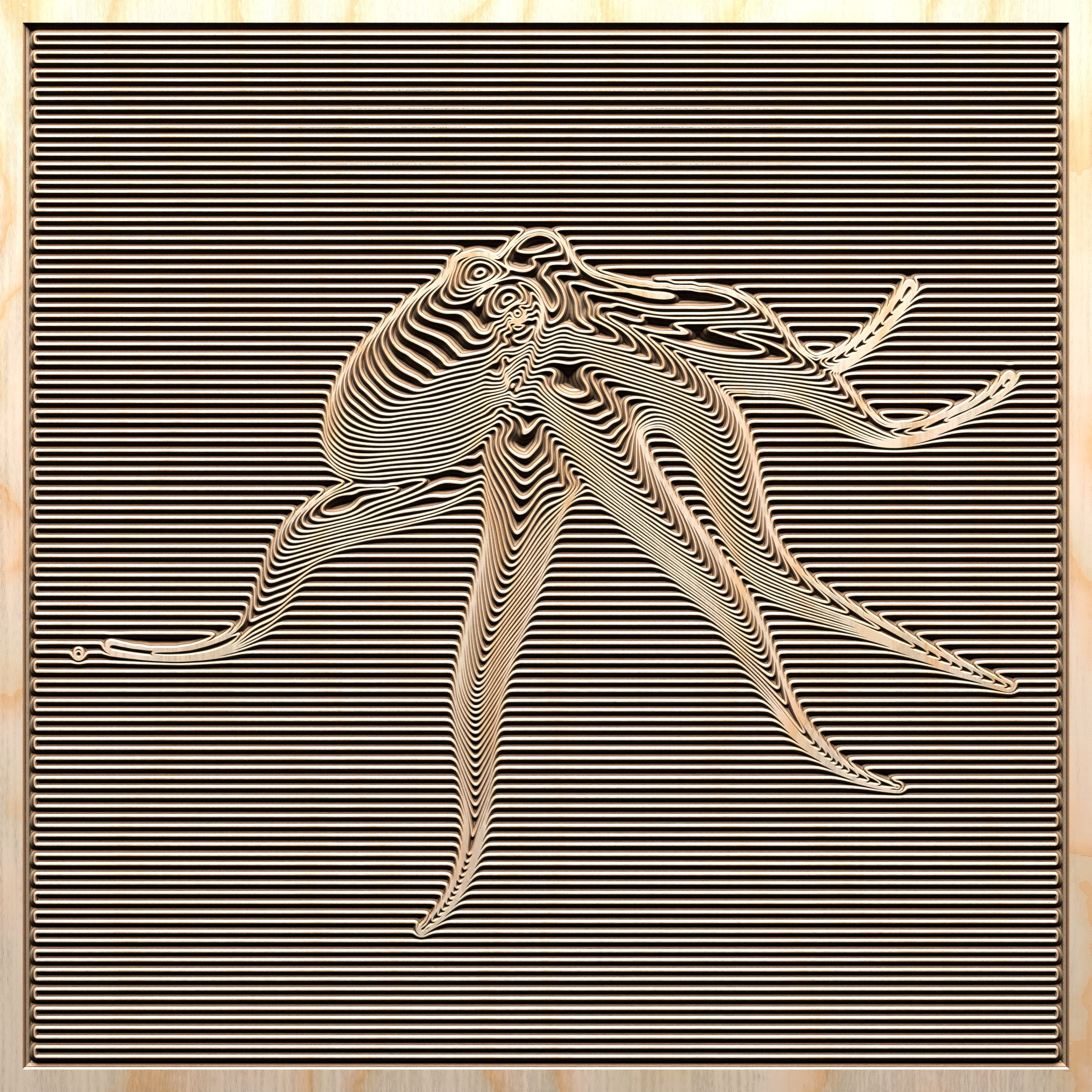 The Vector file for V- bit carving "Octopus" – Bonitum CNC Model Studio