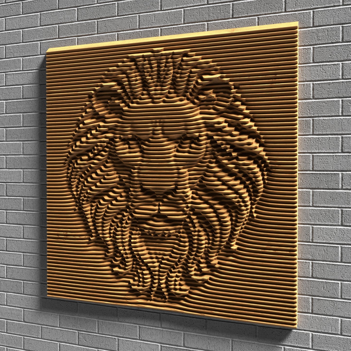 Parametric Wall Art LION HEAD V2 for CNC – Bonitum CNC Model Studio