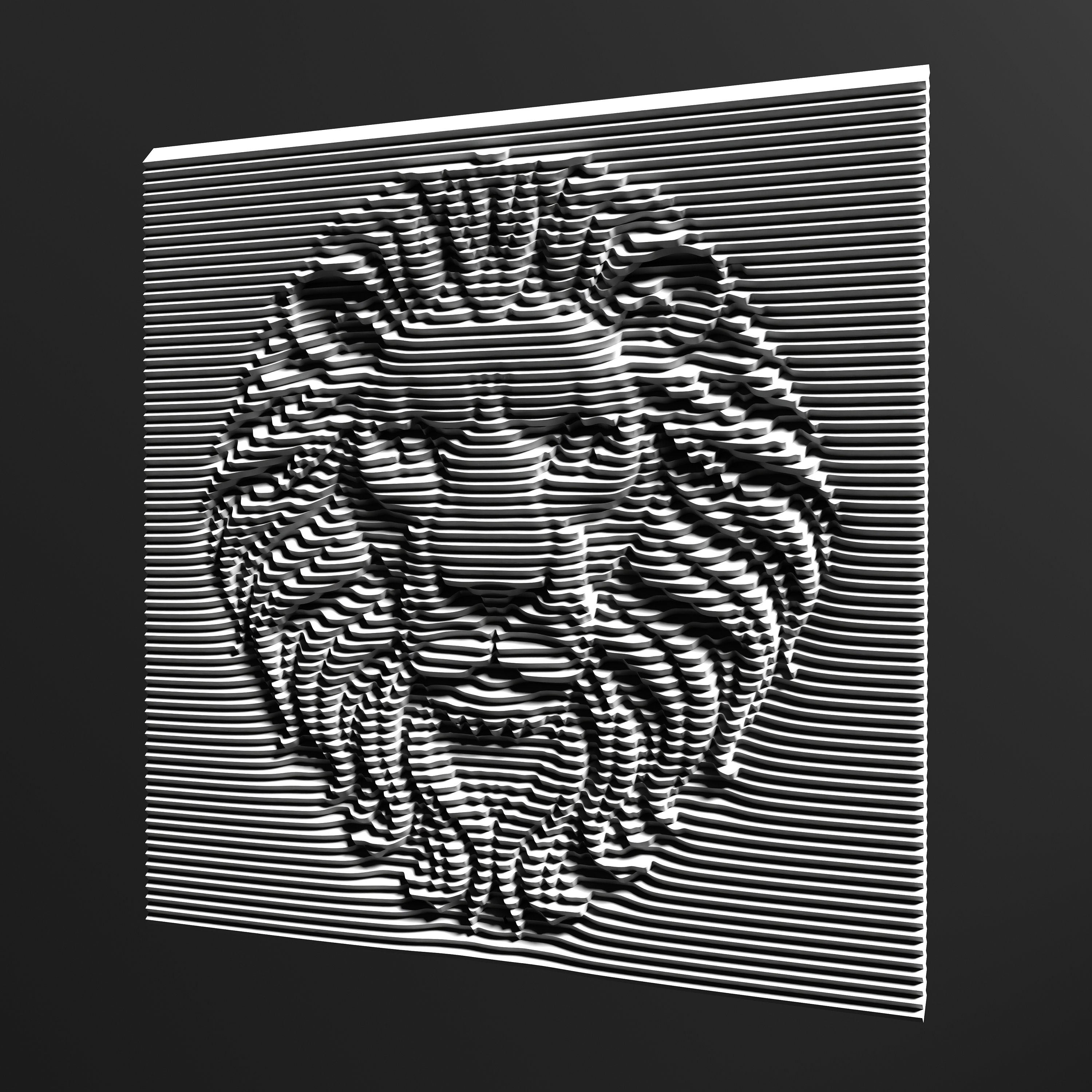 Parametric Wall Art LION HEAD V2 for CNC – Bonitum CNC Model Studio