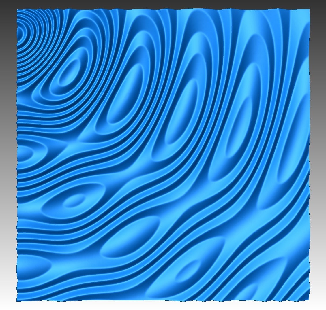 QC40 Big waves 3D relief sculpture model for CNC machining – Bonitum ...